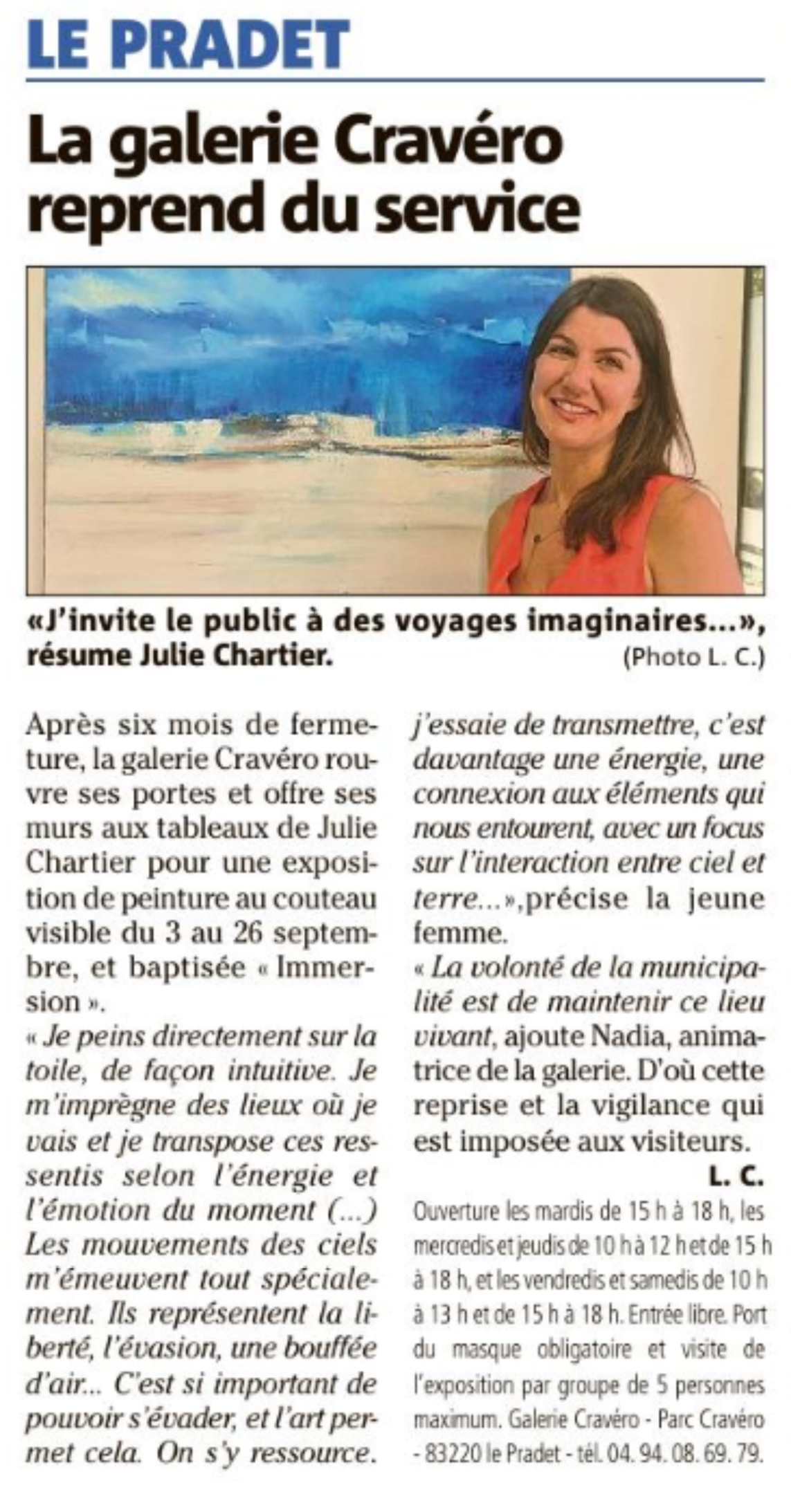 Actualités - Julie Chartier